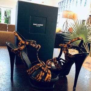 Yves Saint Laurent | Shoes | Ysl Leopard Print Calf Hair Tribute ...
